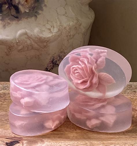 Clear Rose Soap By Signature Essential Handmade Soap Flower Etsy Artofit