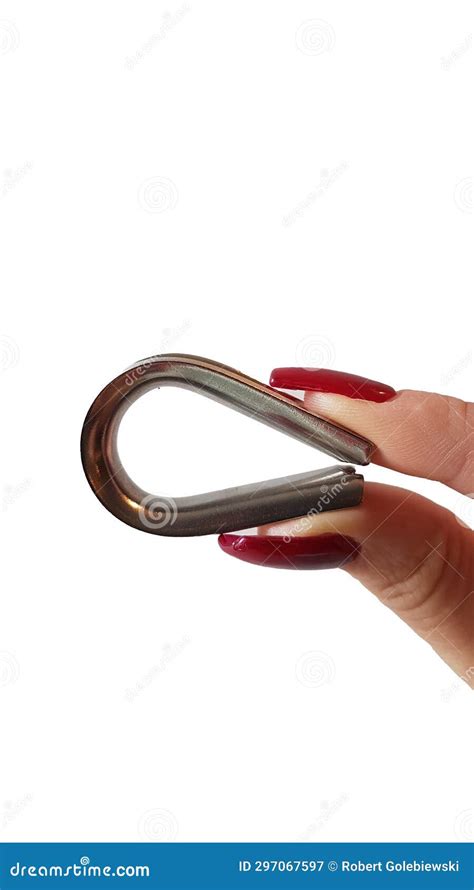 Female Fingers Perfect Fingernails Holding A Stainless Steel Clip Stock Image Image Of Glasses