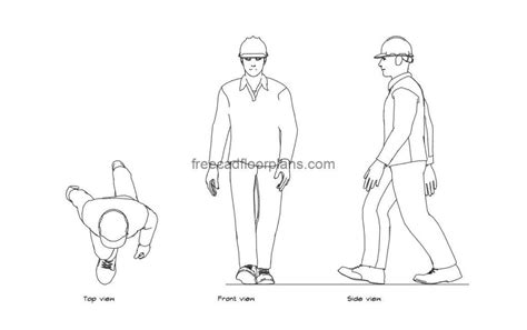 Factory Worker Free Cad Drawings