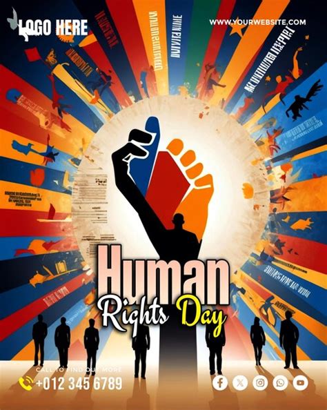 Human Rights Day Social Media Banner And Poster Template Premium Ai