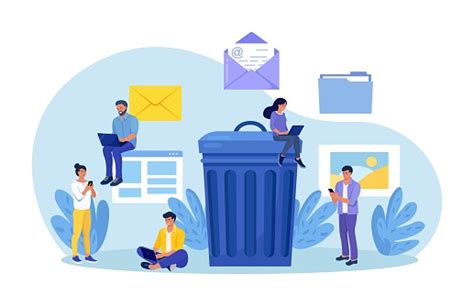 Delete File Cleaning Digital Memory User Removing Folder With Document