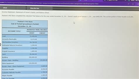 Income Statement Statement Of Owners Equitr StudyX