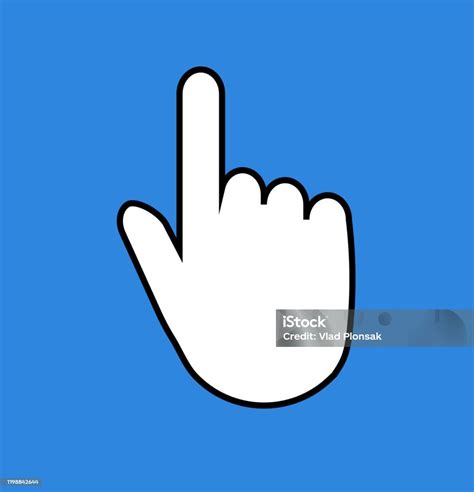 손 커서 아이콘입니다 아이콘을 클릭합니다 벡터 그림입니다 가리키기에 대한 스톡 벡터 아트 및 기타 이미지 가리키기 감사합니다 개념 Istock
