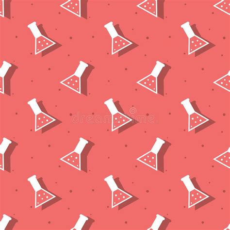 Science Chemical Laboratory Conical Flask Seamless Pattern Stock Vector Illustration Of Glass