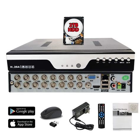 Evertech Channel Digital Video Recorder TB Hard Drive For Continuous Recording Compatible