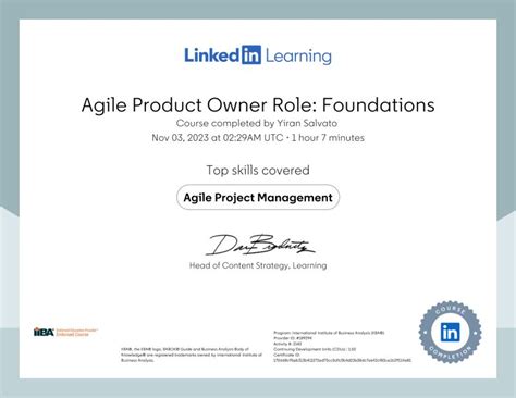 yiran s on linkedin certificate of completion