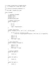 Java Triangle Class Exploring Constructors Methods A