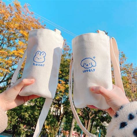 드링크백 캔버스 커피홀더 미니에코백 텀블러가방