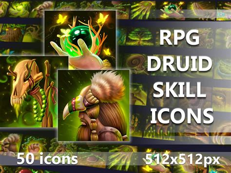 Druid Skill Game Icons By 2d Game Assets On Dribbble