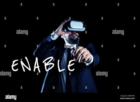 Writing Displaying Text Enable Business Approach Give Someone Or Something The Authority Or