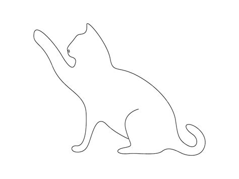 Premium Vector Continuous Single Line Drawing Of Cute Cat Vector Illustration Pro Vector