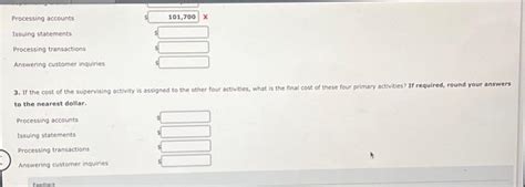 Solved 2 Calculate The Cost Of Each Activity If Chegg Com