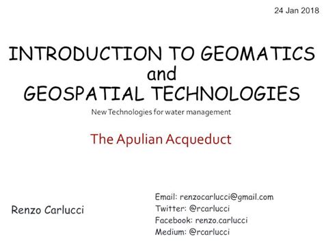 Pdf Introduction To Geomatics And Geospatial