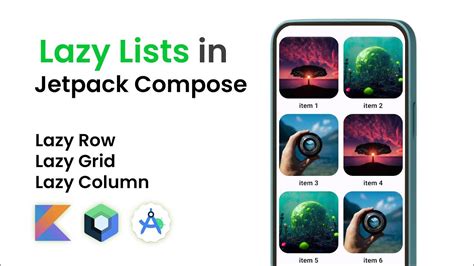 Lazy Lists In Jetpack Compose Lazy Column Row Grid Youtube