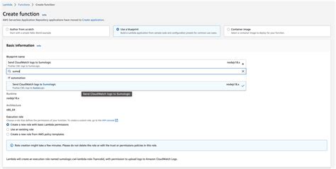 Collect Amazon Cloudwatch Logs Using A Lambda Function Sumo Logic Docs