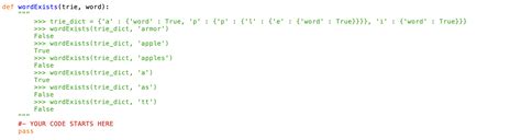 Solved WordExists Trie Word Given A Constructed Trie This Chegg