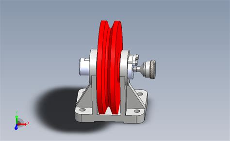 简易定滑轮solidworks 2016模型图纸下载 懒石网