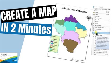 Create A Map Layout In ArcGIS Basic Map Layout V YouTube