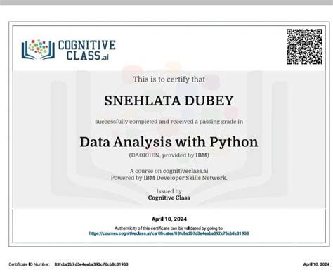 snehlata dubey on linkedin certificate dataanalysis python
