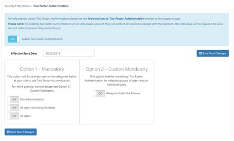 Enabling Two Factor Authentication For Your Site
