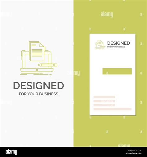 Business Logo For Coder Coding Computer List Paper Vertical Green