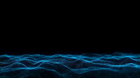 Premium Photo Abstract Wave With Blue Light On Black Background Science Background With Moving