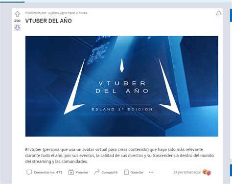 Nimu on Twitter CHICOS acaba de salir los premios de vtuber del año en los esland sería