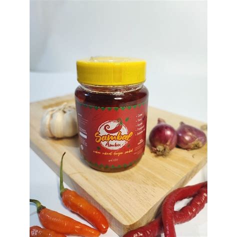 Jual Sambal Ambu Sambal Teri Kemasan Botol 200gr Enak Pedas Murah Tanpa Pengawet Shopee