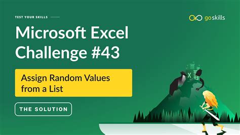 Solution Goskills Excel Challenge 43 August 2024 Assign Random