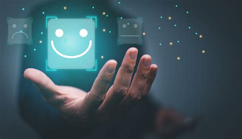 고객 서비스 평가 개념입니다 남성은 가상 터치 스크린에 대한 만족도입니다 웃는 얼굴 카드로 피드백 서비스 등급 만족도 개념 개념에 대한 스톡 사진 및 기타 이미지 Istock