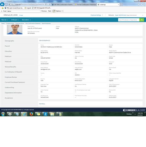 Nf 787 View Confirmation Statement Customization Do Not Reflect Correctly In Demographics