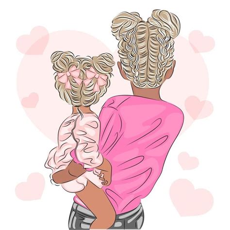 Madre E Hijo Pequeña Hija En Los Brazos De La Madre Con Hermosos