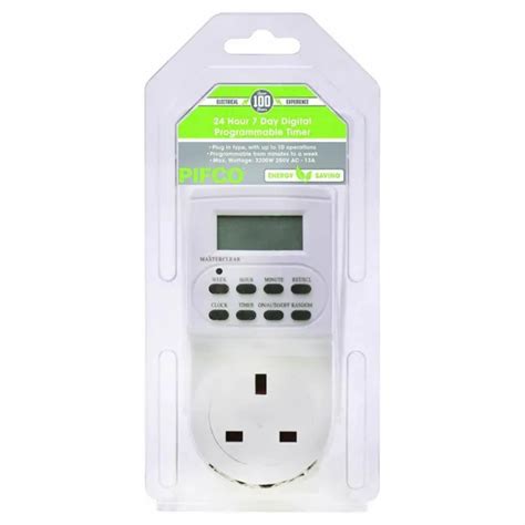 Pifco 7 Day Digital Timer Switch Socket Uk Mains Plug In Auto Clock 12 24 Hours £5 99 Picclick Uk