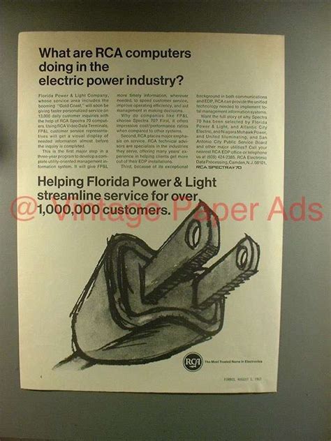 1967 Rca Spectra 70 Computer Ad Electric Power Ai185