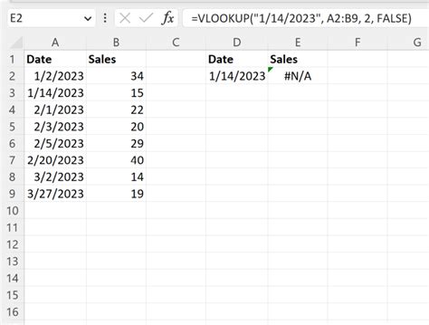 excel how to use vlookup by date
