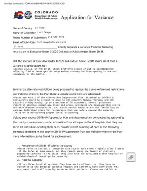 Fillable Online Application For Variance AWS Fax Email Print PdfFiller