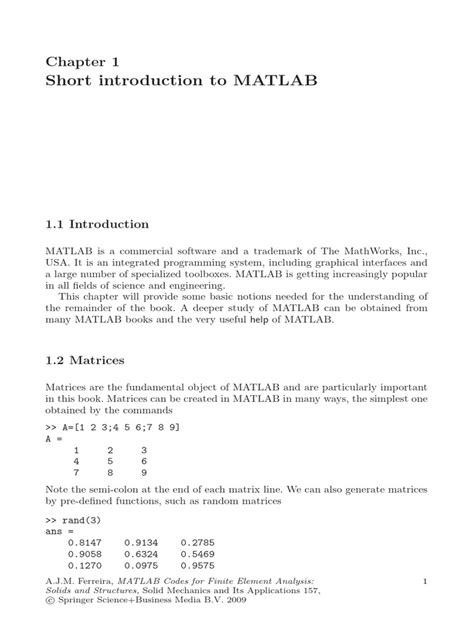 Introduction To Matlab Download Free Pdf Eigenvalues And Eigenvectors Matrix Mathematics