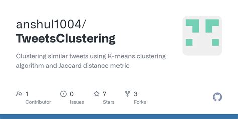 github anshul1004 tweetsclustering clustering similar tweets using k