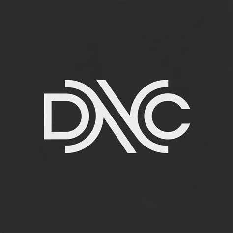 Logo Design For Dnc Cyberpunk Text Style With Minimalistic Clear