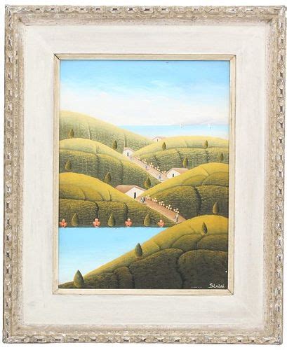 Serge Labbe 20th C Haitian Oil On Masonite Sold At Auction On 4th November Sarasota Estate