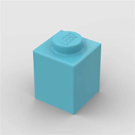 Lego Part 1x1 Brick Medium Azure Brick Land