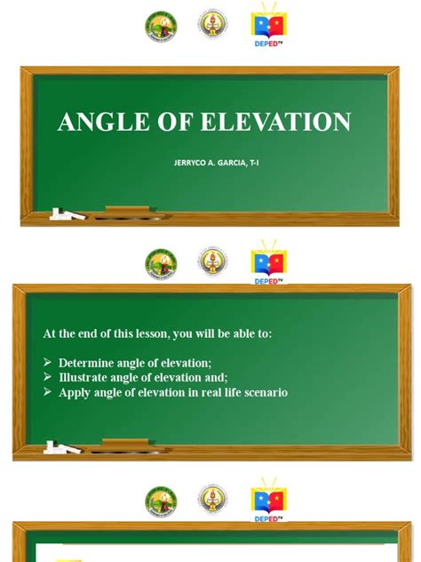 Angle Of Elevation Pdf
