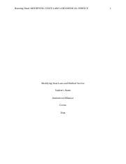 Modifying State Laws And Medical Service Docx Running Head MODIFYING
