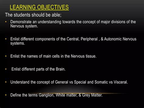 Introduction To The Nervous System Pptx