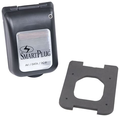 Smartplug Rvmarine Data Port Inlet Blank And Open Port Black