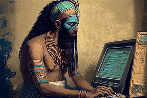 Ancient Egyptian Programmer Prehistoric Programming Pharaoh Working