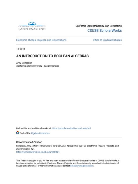 An Introduction To Boolean Algebras Pdf