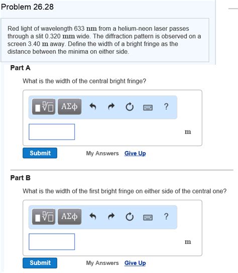 Solved Red Light Of Wavelength 633 Nm From A Helium Neon