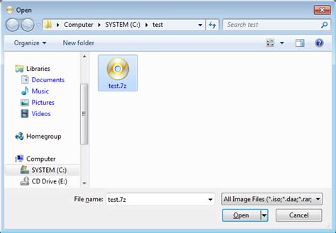 open 7z file
