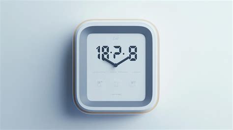 modern digital clock with simple design on a white background premium